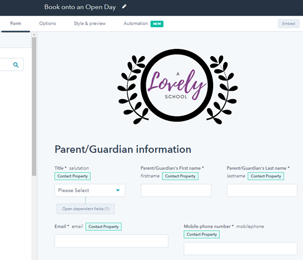 How can I manage open event registrations in schools?